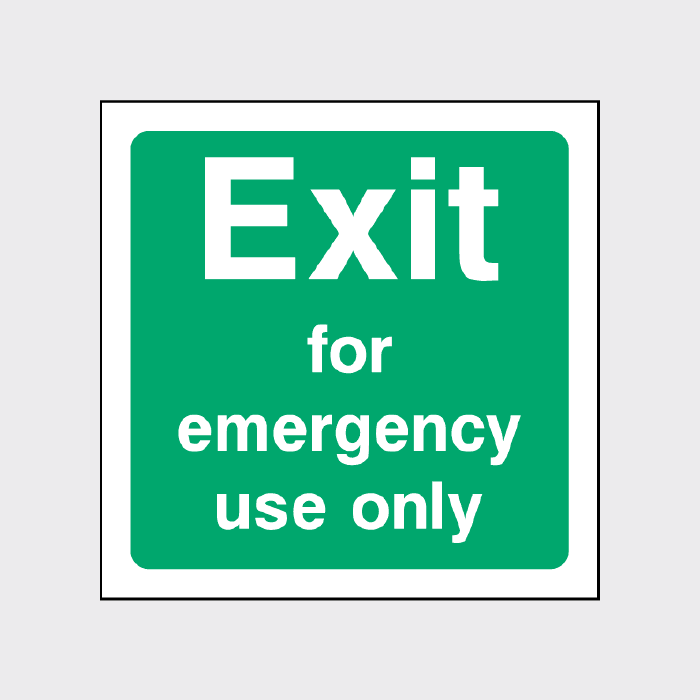 Exit for Emergency Use Only Sign | Safety Compliance Signage