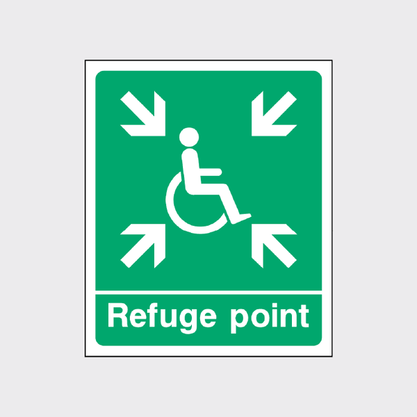 Disability Refuge Point Sign | High-Visibility Emergency Sign