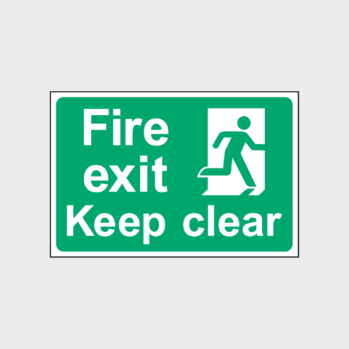 Fire Exit Keep Clear Sign | Essential Fire Safety Notice
