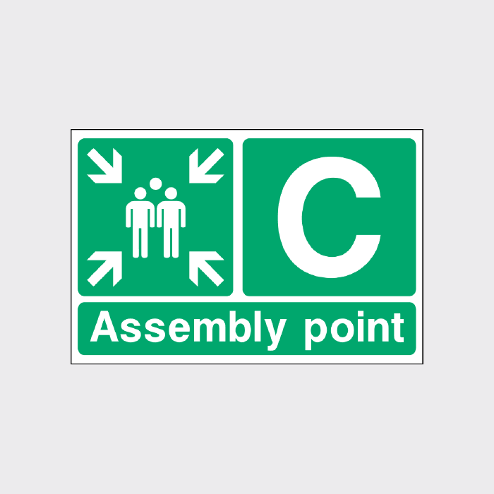 Assembly Point C Sign | High-Visibility Emergency Evacuation Sign