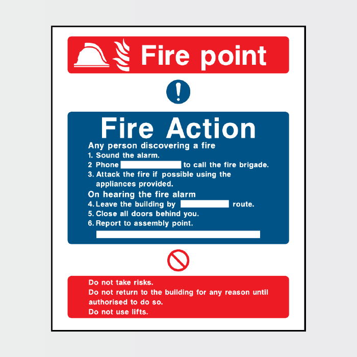 Fire Action Fire Point Sign - The Safety Sign