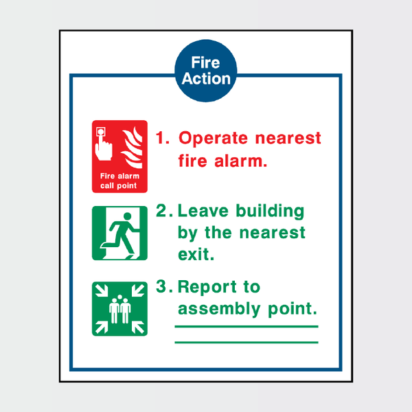 Fire Action Operate Nearest Fire Alarm Sign - The Safety Sign