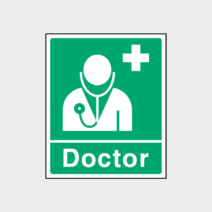 First Aid Doctor Sign | Medical Assistance Notice