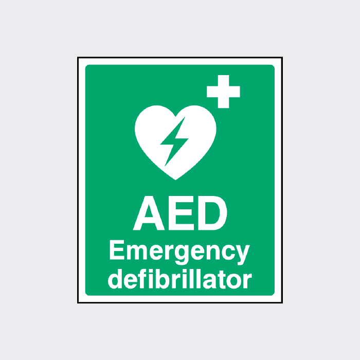 AED Emergency Defibrillator Sign | Life-Saving Equipment