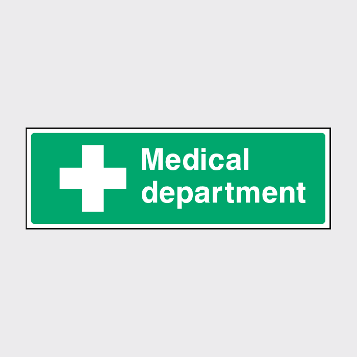 First Aid Medical Department Sign | Emergency Assistance