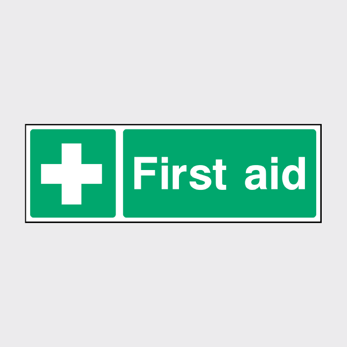 First Aid Landscape Sign | Emergency Medical Notice