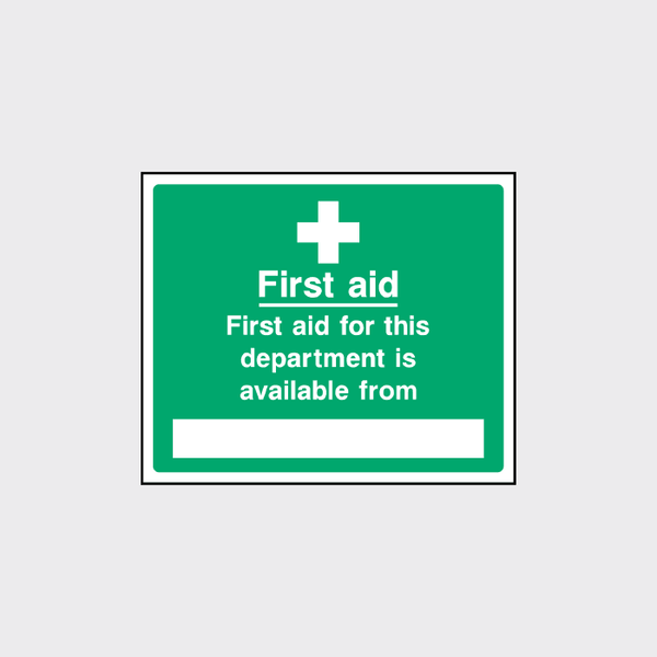 First Aid for This Department Sign | Workplace Safety