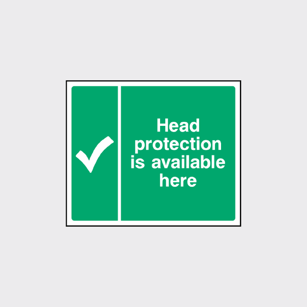 Head Protection Is Available Here Sign | Workplace Safety