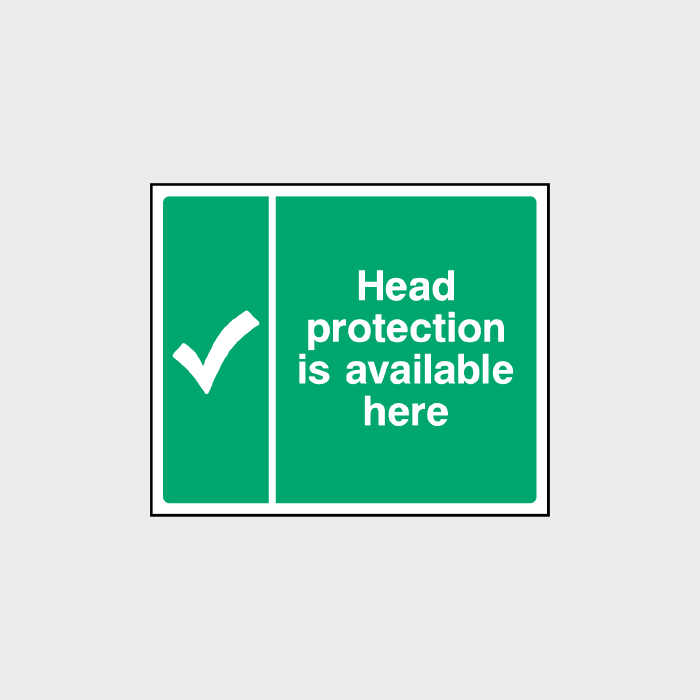 Head Protection is available here sign - FAID0044 - The Safety Sign Shop