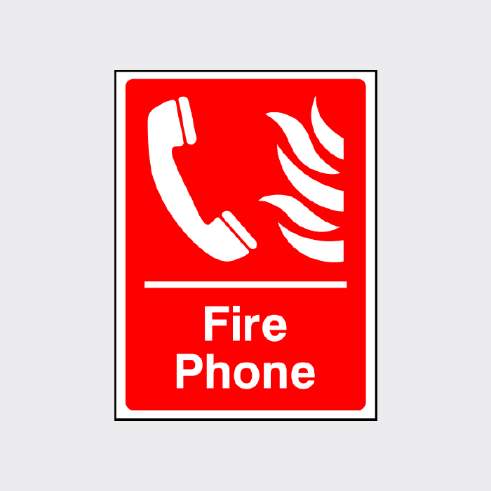 Fire Phone Sign | Emergency Communication Safety