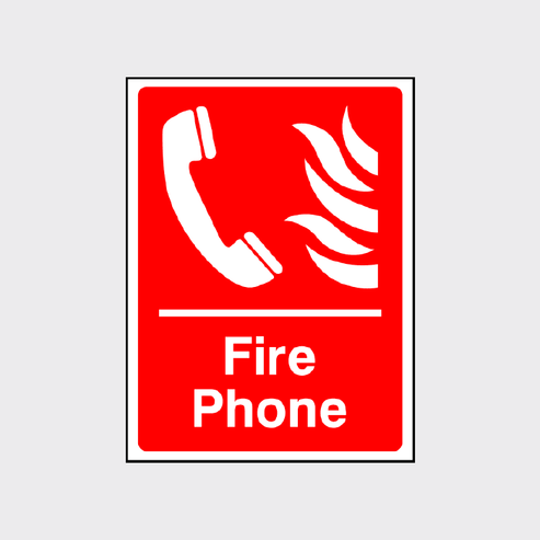 Fire Phone Sign | Emergency Communication Safety