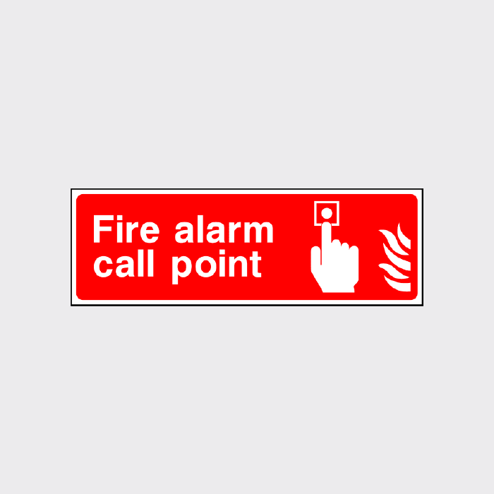 Fire Alarm Call Point Landscape Sign | Fire Safety Notice