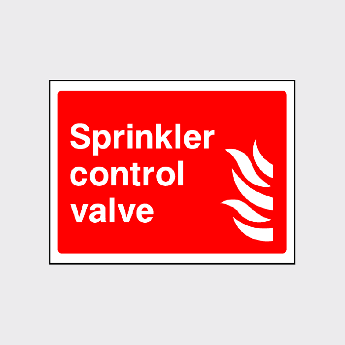 Sprinkler Control Valve Sign | Fire Safety Notice