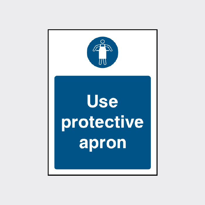 Use Protective Apron Sign | Hygiene & Safety Notice