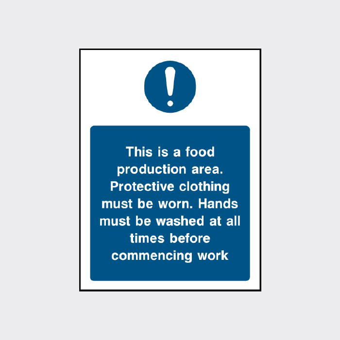 Food Production Area Sign | Hygiene & Safety Notice