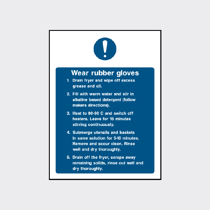 Wear rubber gloves safety sign – The Safety Sign Shop
