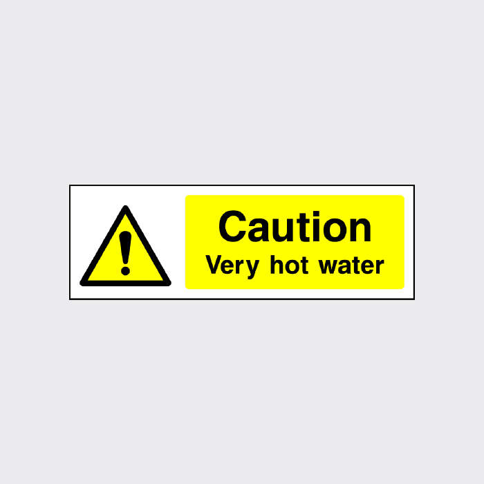 Caution Very Hot Water Safety Sign | Workplace Hazard Warning