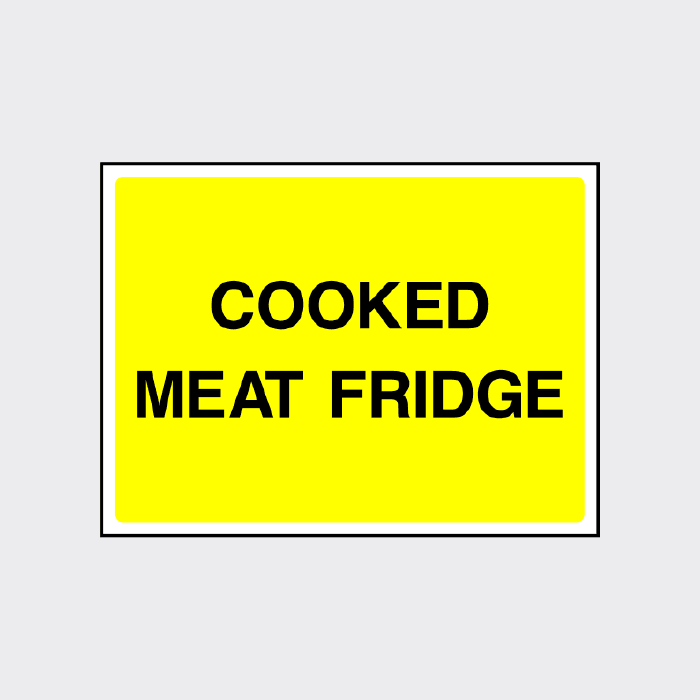 Cooked Meat Fridge Sign | Food Storage & Hygiene Notice
