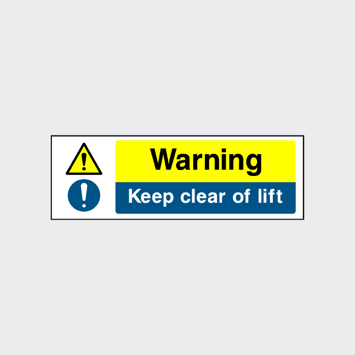 Warning Keep Clear of Lift Sign | Vehicle Workshop Safety