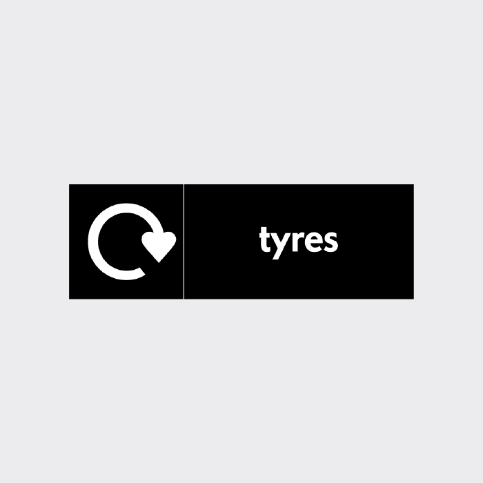 Tyres Waste Recycling Sign | Garage Environmental Signage