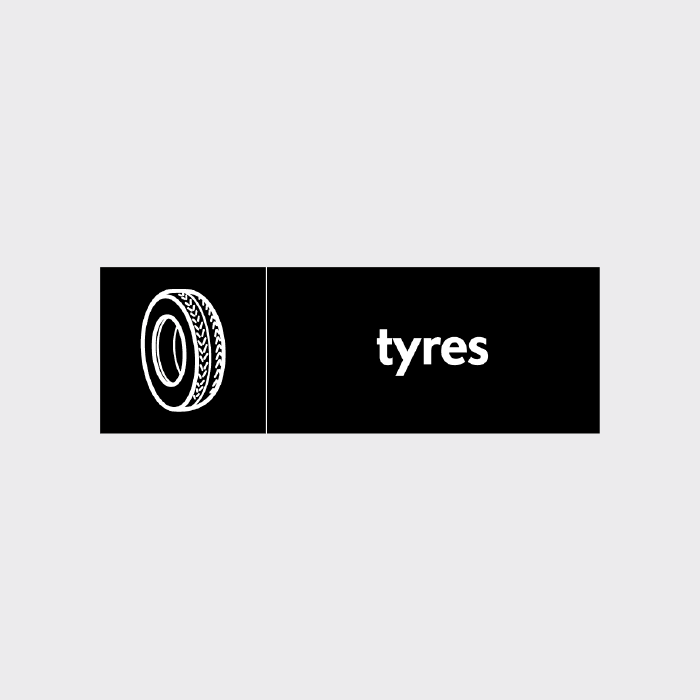 Tyres Sign | Garage & Workshop Directional Signage