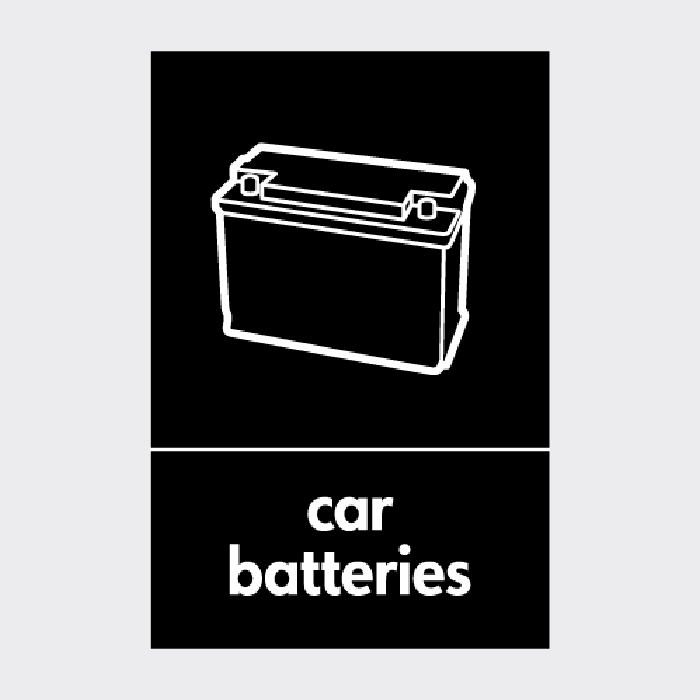 Car Batteries Portrait Sign | Garage & Workshop Signage