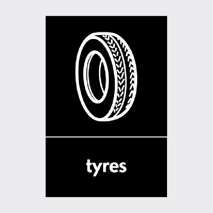 Tyres Storage Sign | Garage & Workshop Organisational Sign