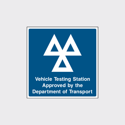 MOT Vehicle Testing Station Sign | Garage Entrance Display
