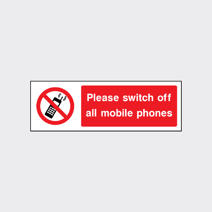 Please Switch Off All Mobile Phones Sign | Maintain Focus and Safety