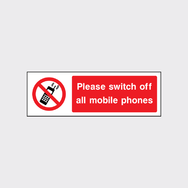 Please Switch Off All Mobile Phones Sign | Maintain Focus and Safety
