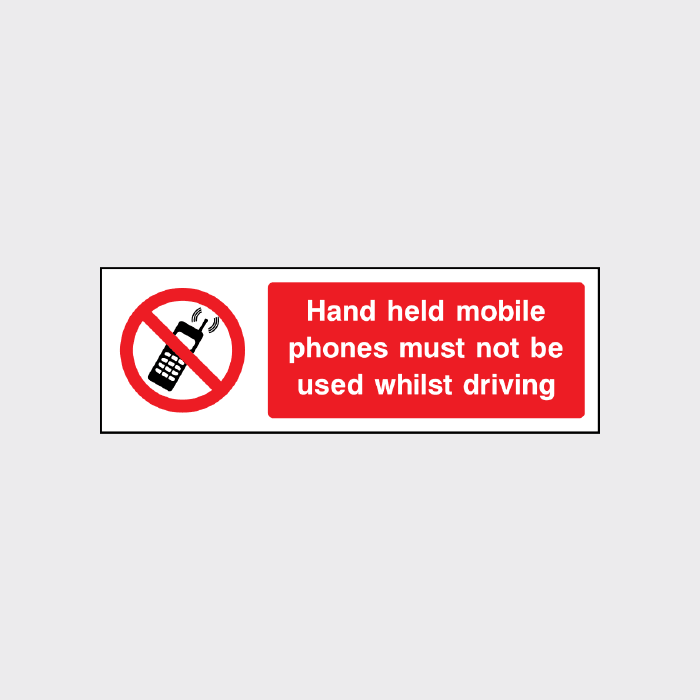 No Mobile Phones Whilst Driving Sign | Promote Road Safety
