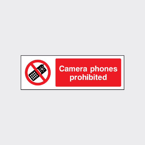 Camera Phones Prohibited Sign | Maintain Privacy and Security