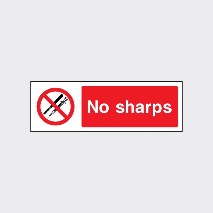 No Sharps Sign | Ensure Safety and Compliance in Restricted Areas