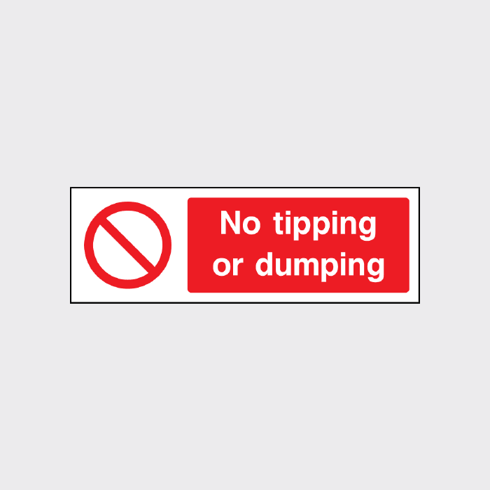 No tipping or dumping - GENE0025 - The Safety Sign