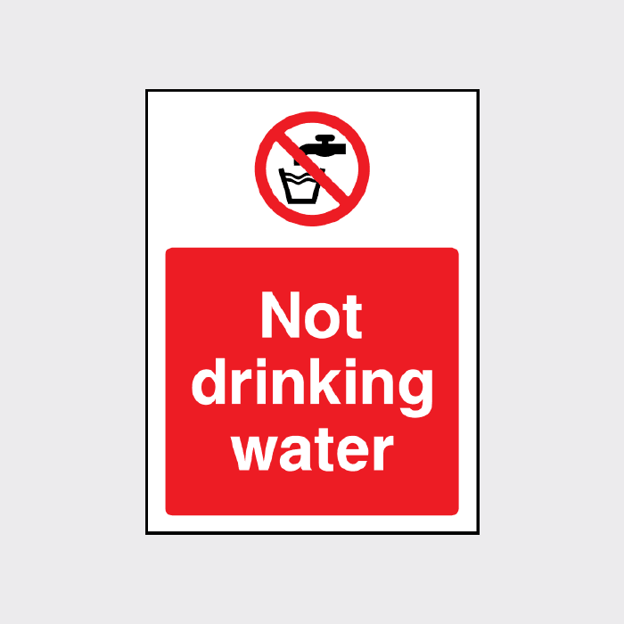 Not drinking water sign - GENE0049 - The Safety Sign