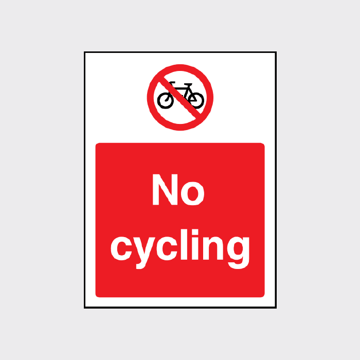 No Cycling Sign | Ensure Pedestrian Safety & Traffic Control