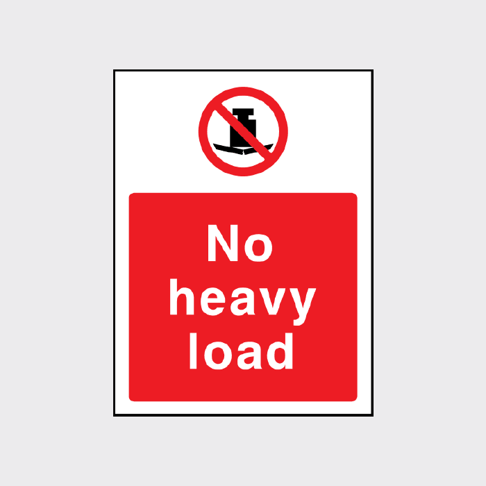 No heavy load sign - GENE0075 - The Safety Sign Shop