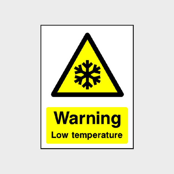Warning Low Temperature Sign | Stay Safe in Cold Areas