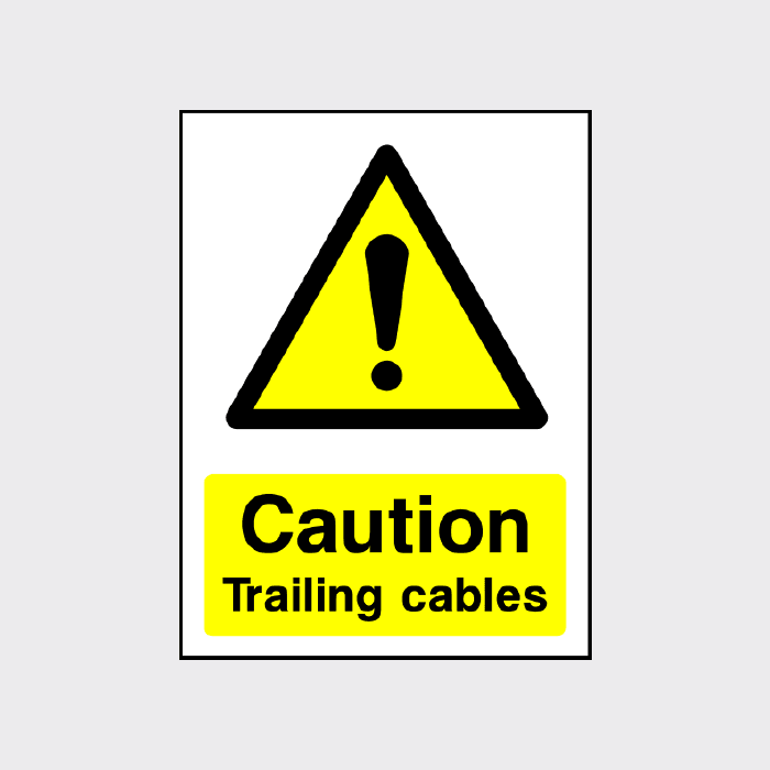 Caution Trailing Cables Sign | Minimise Workplace Hazards