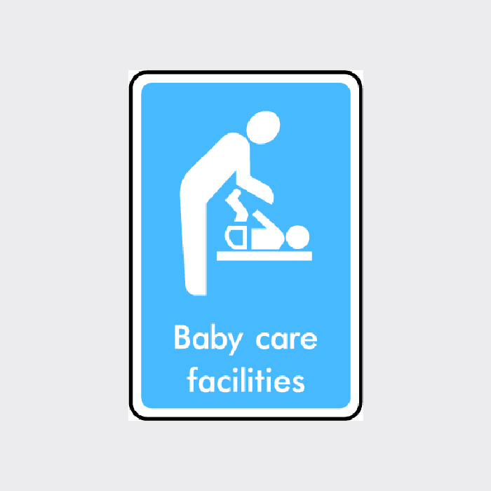 Baby Care Facilities Sign | Clear & Family-Friendly Signage