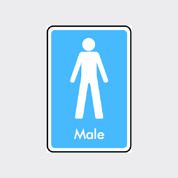 Male Toilet Sign | High-Quality Signage for Public Restrooms