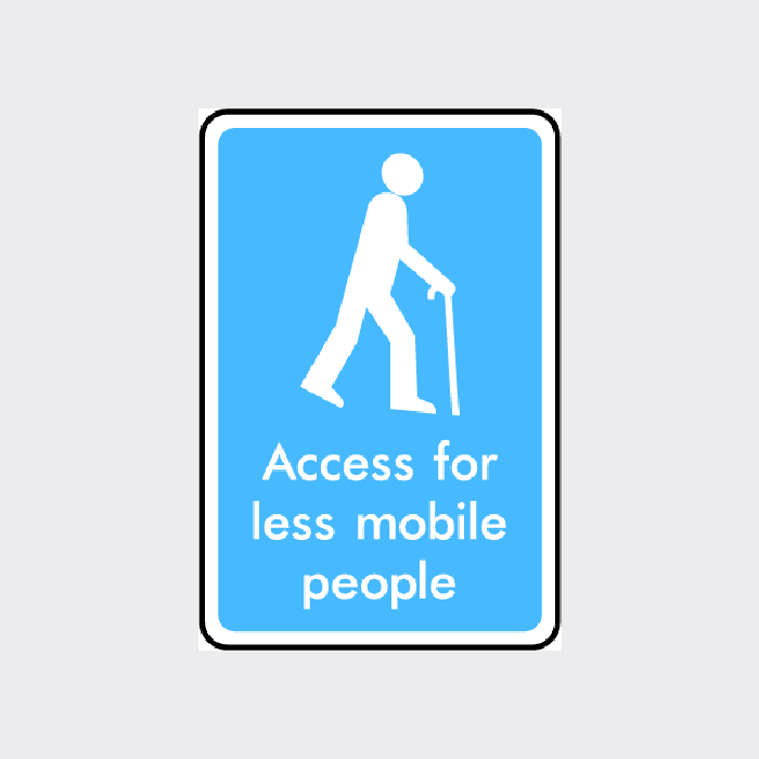Access for Less Mobile People Sign | Ensure Inclusive Navigation