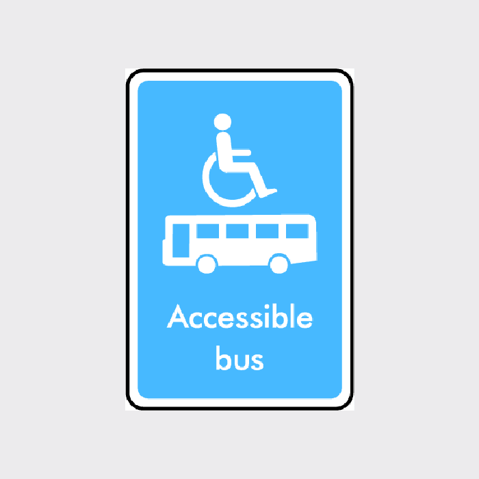 Accessible Bus Sign | Ensure Inclusive & Wheelchair-Friendly Transport
