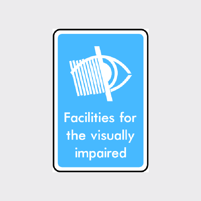 Facilities for the visually impaired Sign - INFO0030 – The Safety Sign Shop