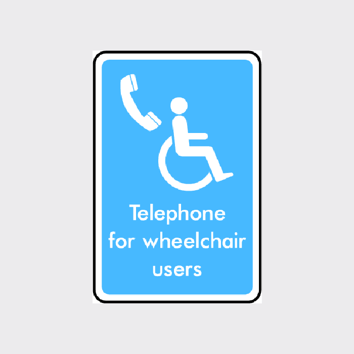 Telephone for Wheelchair Users Sign | Accessible Communication