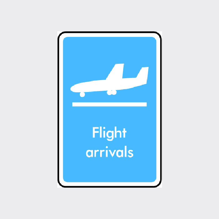 Flight Arrivals Sign | Clear & Professional Airport Signage