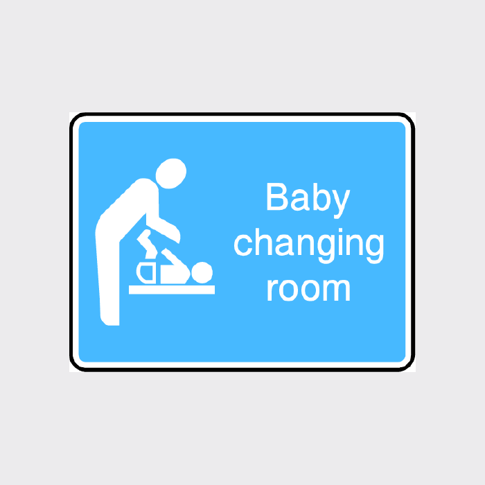 Baby Changing Room Sign | Clear Baby Care Facility Signage