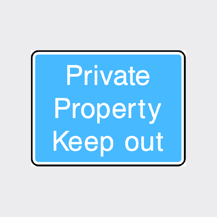 Private Property Keep Out Sign | No Trespassing Notice