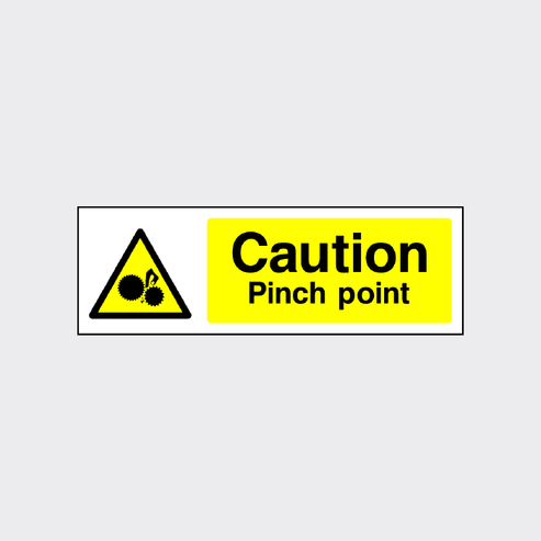Caution Pinch Point Sign Landscape - The Safety Sign