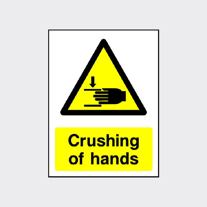 Warning Crushing of hands Sign - The Safety Sign